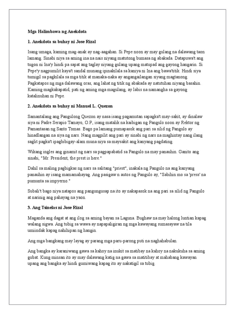 Mga Halimbawa ng Anekdota.docx