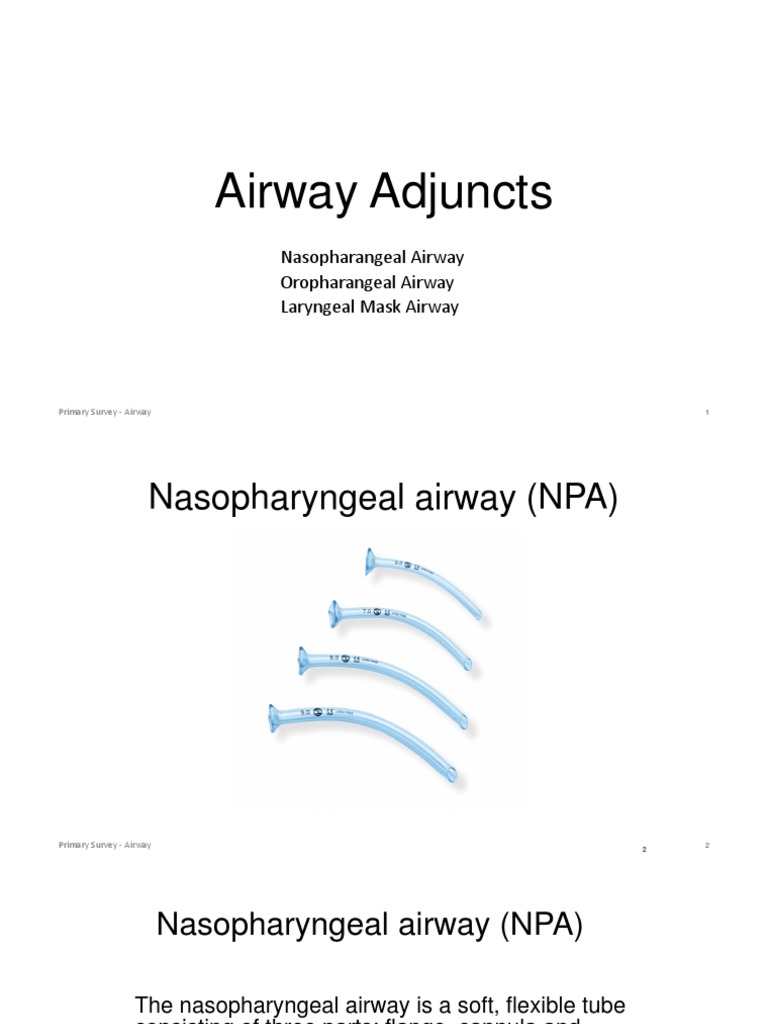 Airway Adjuncts | PDF | Medical Specialties | Respiratory System