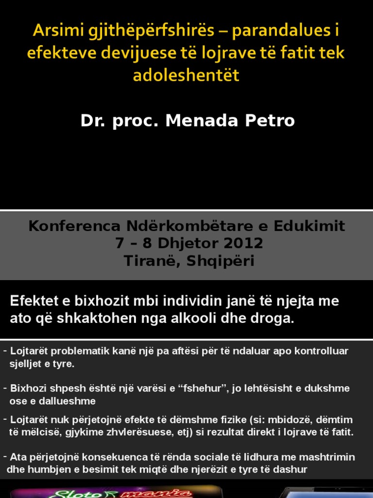 Arsimi Gjithëpërfshirës - Parandalues I Efekteve Devijuese Të Lojrave ...