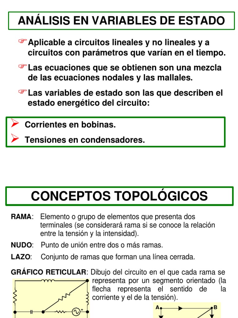Variables de Estado | PDF | Corriente eléctrica | Ecuaciones