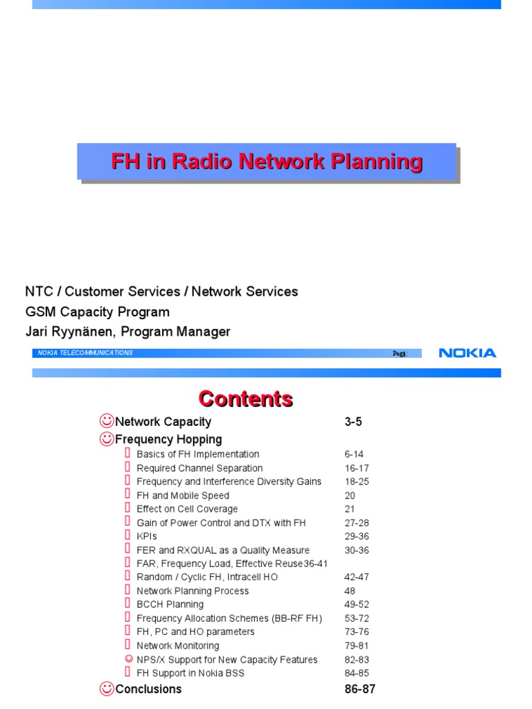 FH in Radio Network Planning FH in Radio Network Planning | PDF ...