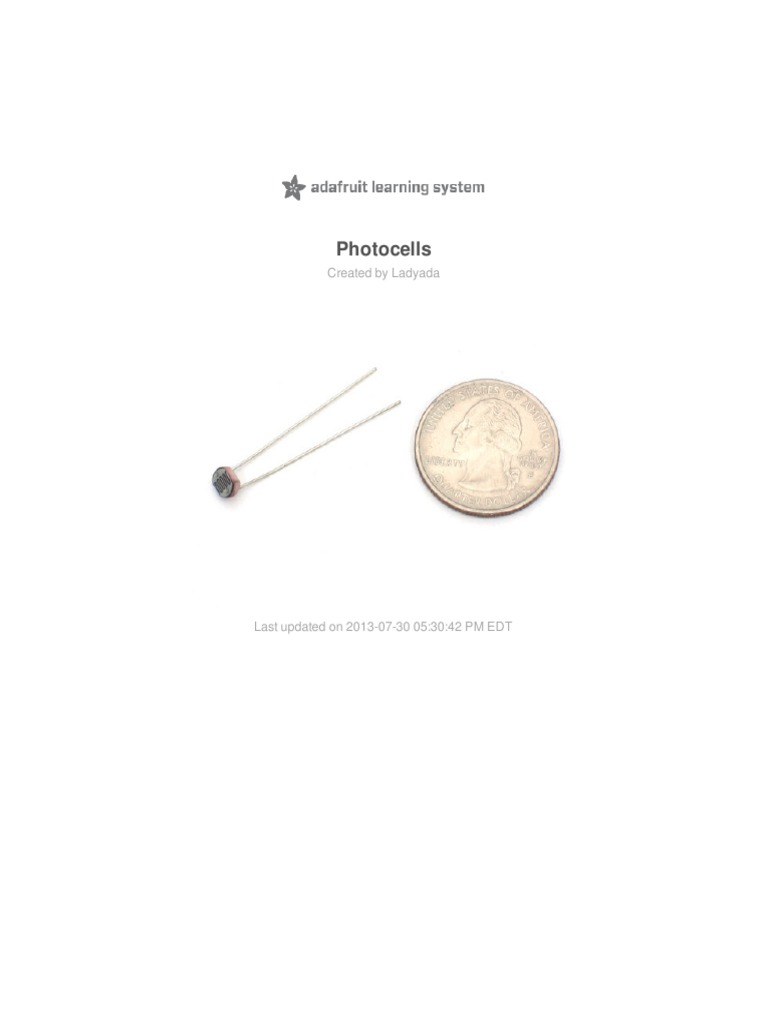 Photocells PDF | PDF | Electrical Resistance And Conductance | Resistor