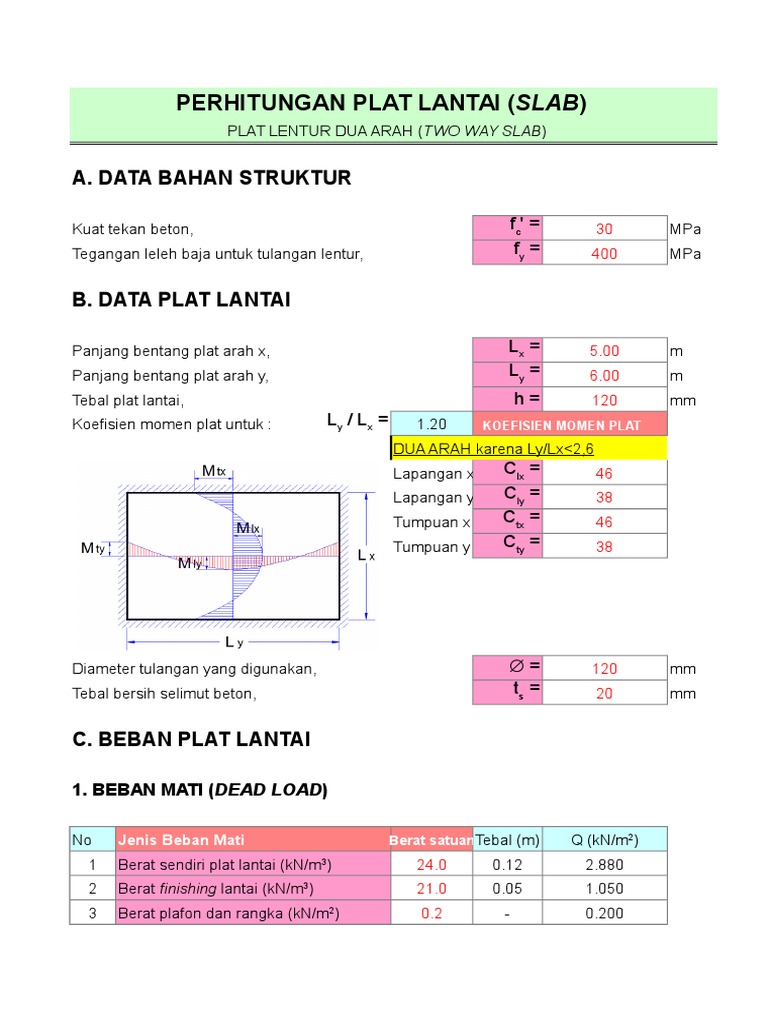 Tulangan Balok Plat & Kolom | PDF | Sains & Matematika