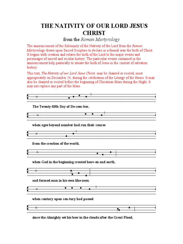 Proclamation 1 | PDF | Nativity Of Jesus | Mass (Liturgy)