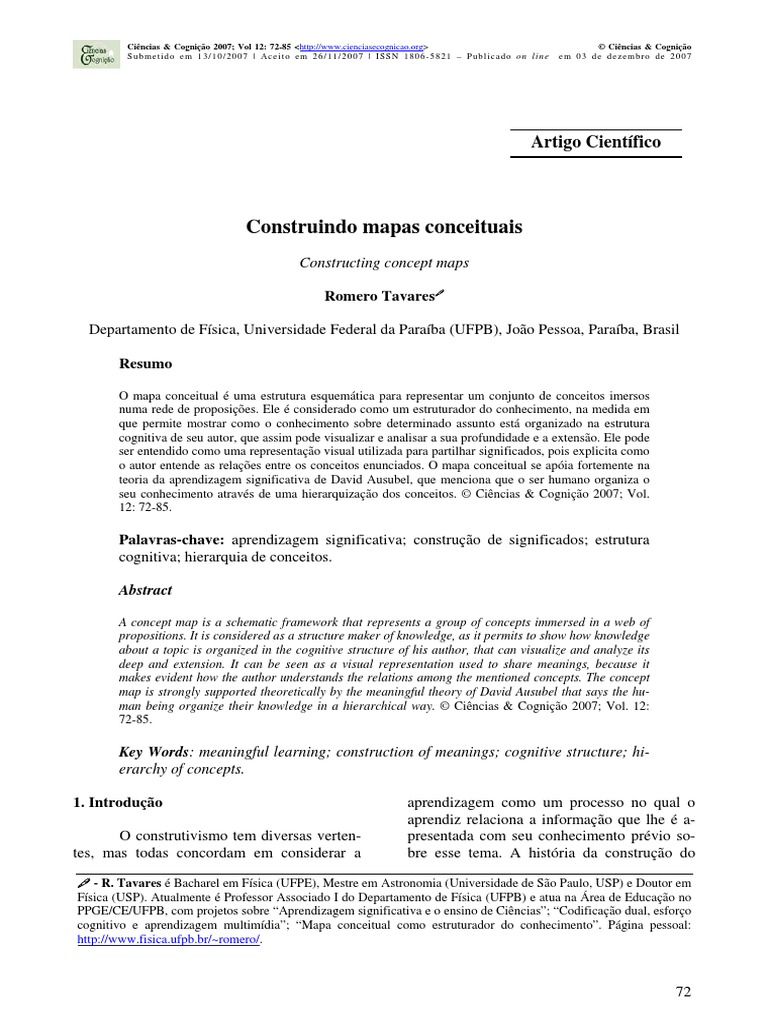 Mapas Conceituais PDF | PDF | Aprendizado | Science