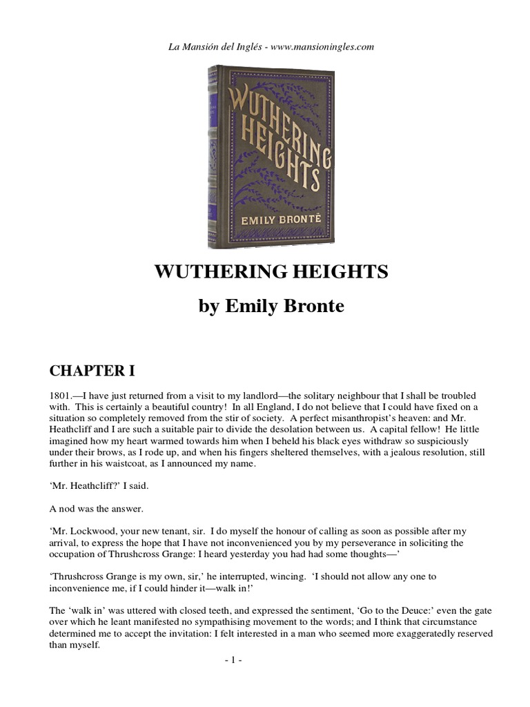 Wuthering Heights PDF | PDF | Wuthering Heights | Heathcliff (Wuthering ...