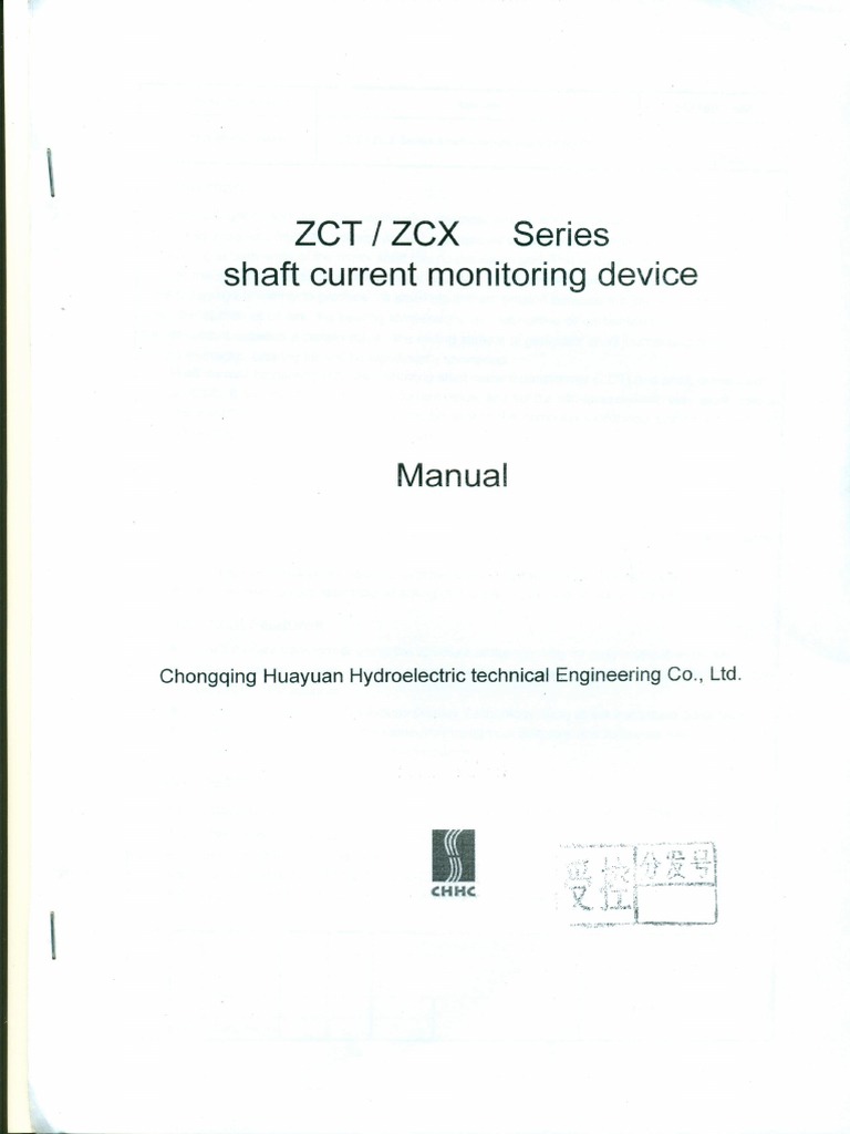 ZCT-ZCX Series Shaft Current Monitoring Device PDF | PDF