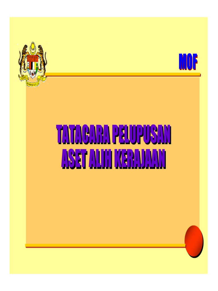 Tatacara Pelupusan Aset | PDF