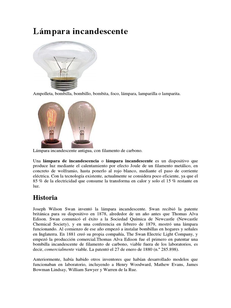 Lámpara incandescente | Bombilla incandescente | Aplicaciones de vidrio