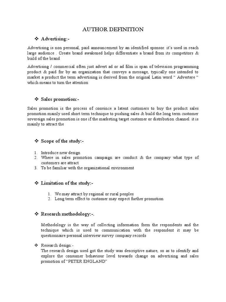 Author Definition: Advertising | PDF | Advertising | Sales