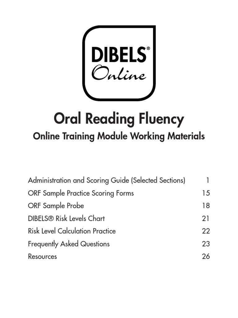 Oral Comprehension Dibels | PDF | Learning | Cognition