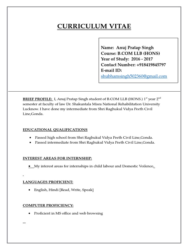 CV Anuj | PDF