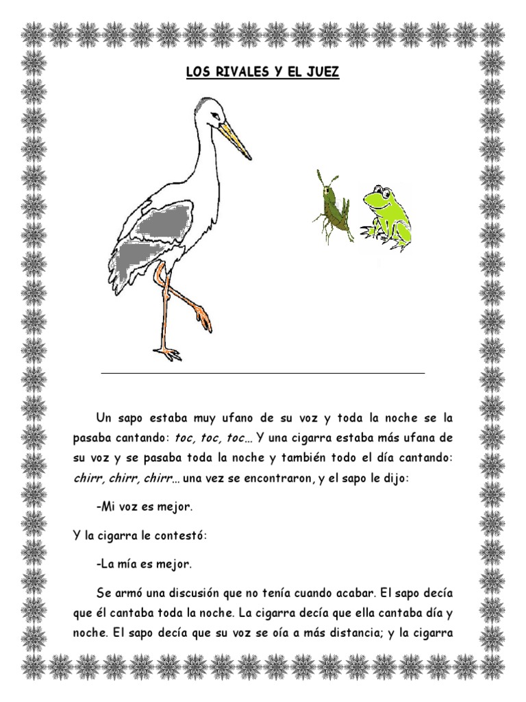 La mejor voz: fábula del sapo y la cigarra | PDF | Ocio | Naturaleza