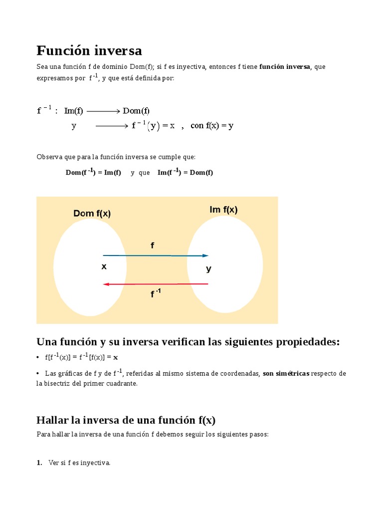 Funcion Inversa | PDF