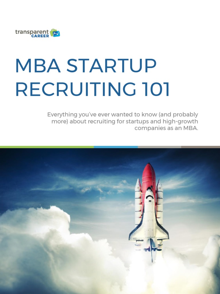 TransparentCareer MBA Startup Recruiting Guide | PDF | Master Of ...