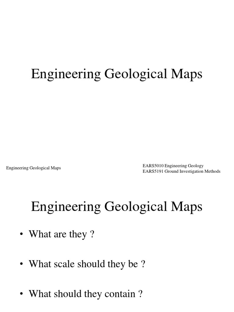 Engineering Geological Maps | PDF | Geomorphology | Geology