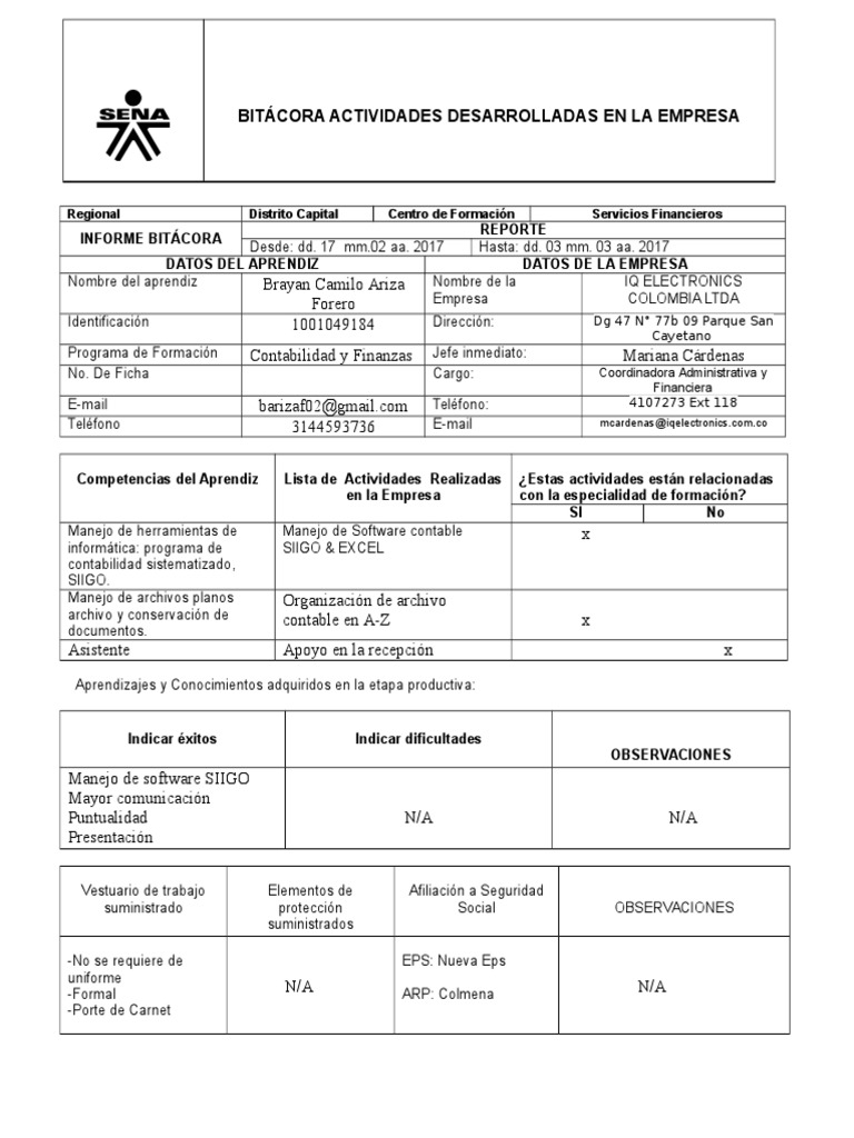 Bitacora.doc.Doc | Contabilidad | Tecnología e ingeniería