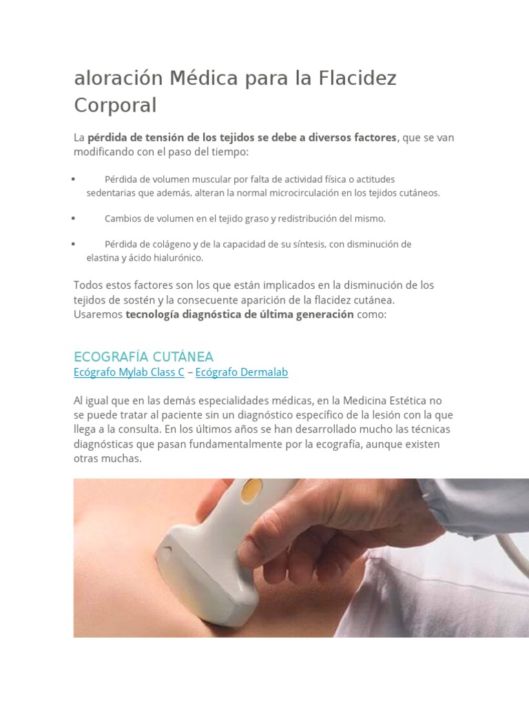 Diagnóstico y Tratamiento de Flacidez | PDF | Piel | Envejecimiento