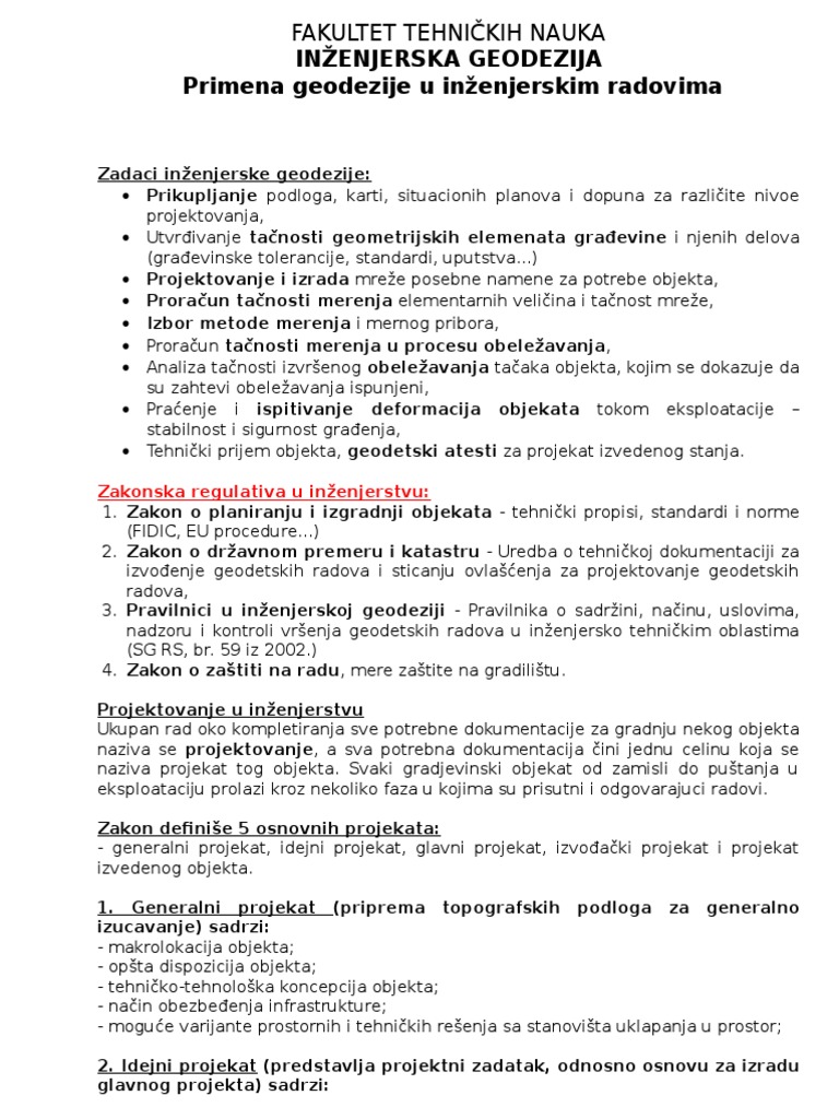 Inzenjerska Geodezija | PDF