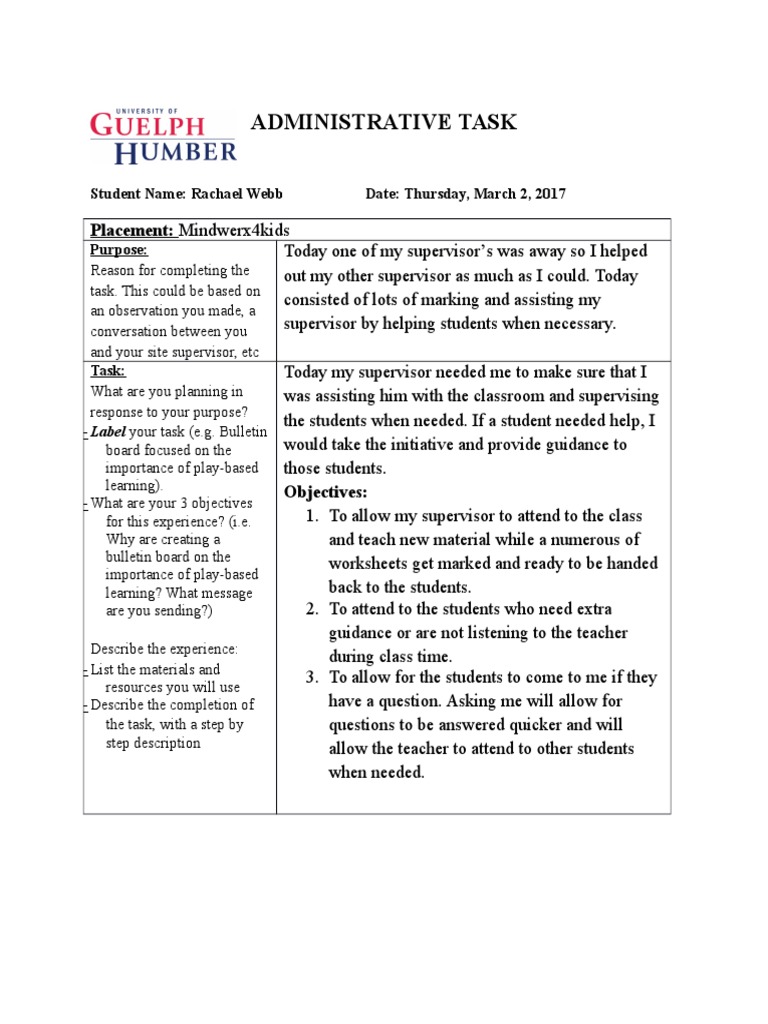 Admin Task 15 - March 2 | PDF
