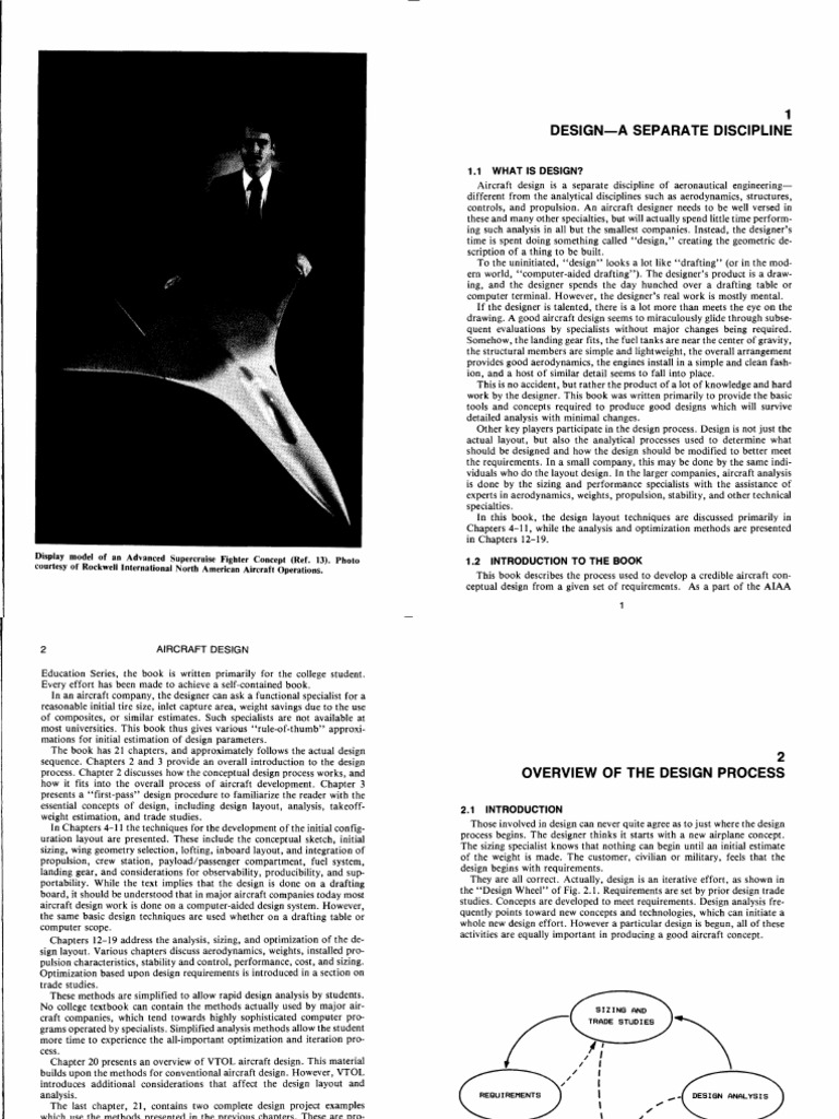 Chapter 1 - Raymer - Design | Aircraft | Technical Drawing