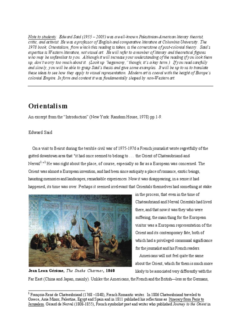 Edward Said Orientalism | Orientalism (Book) | Orientalism