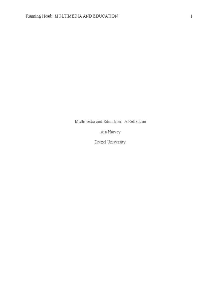 Multimedia Reflection | PDF | Multimedia | Classroom