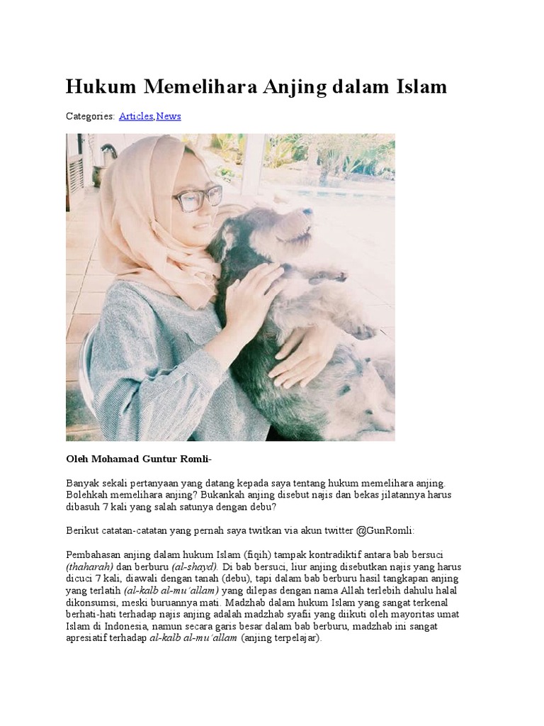 Memelihara Anjing Dalam Islam | PDF | Kesehatan Holistik | Agama ...
