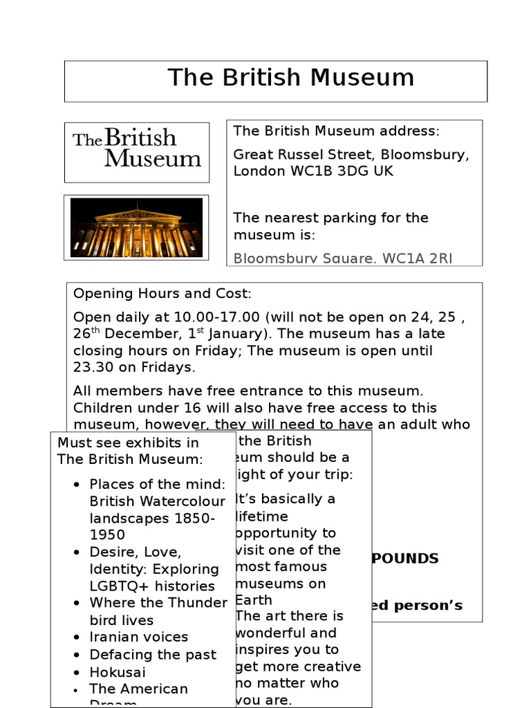 The British Museum Pdf