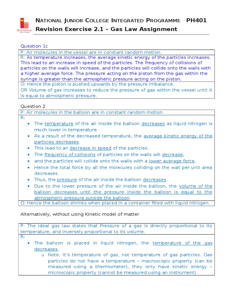 Gas Law Concepts for Students | PDF | Gases | Balloon