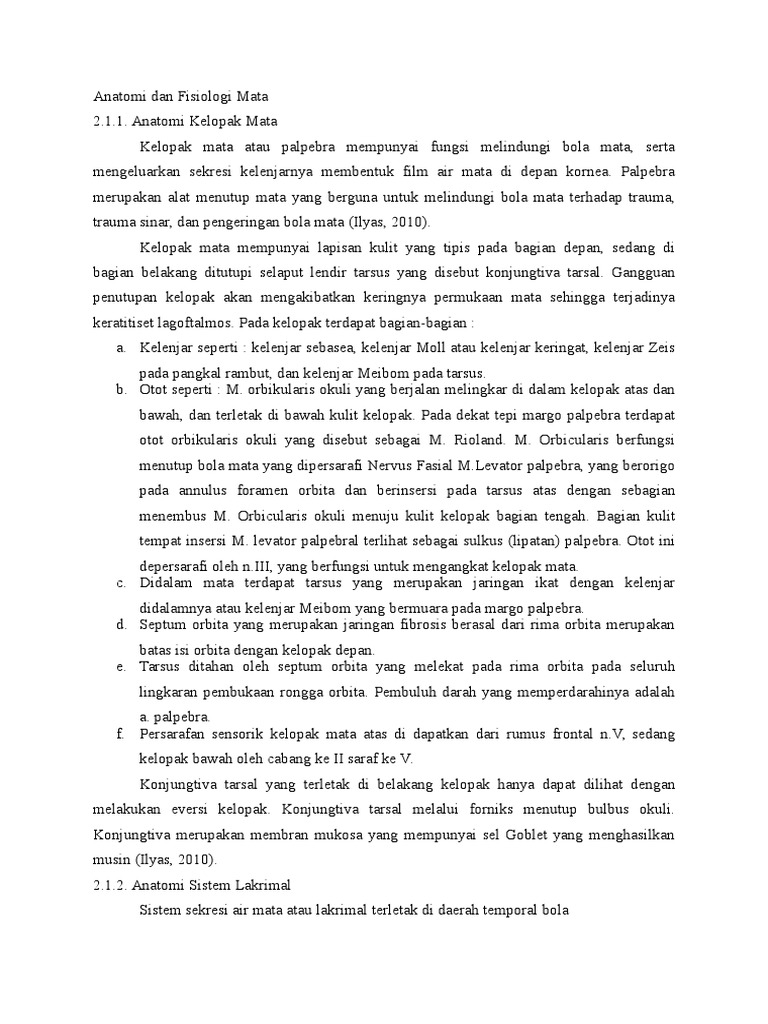 Anatomi Dan Fisiologi Mata, Hidung Telinga | PDF