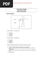 NDT Question and Answer - UT Level 1 Sample Question Set 1 PDF | PDF ...