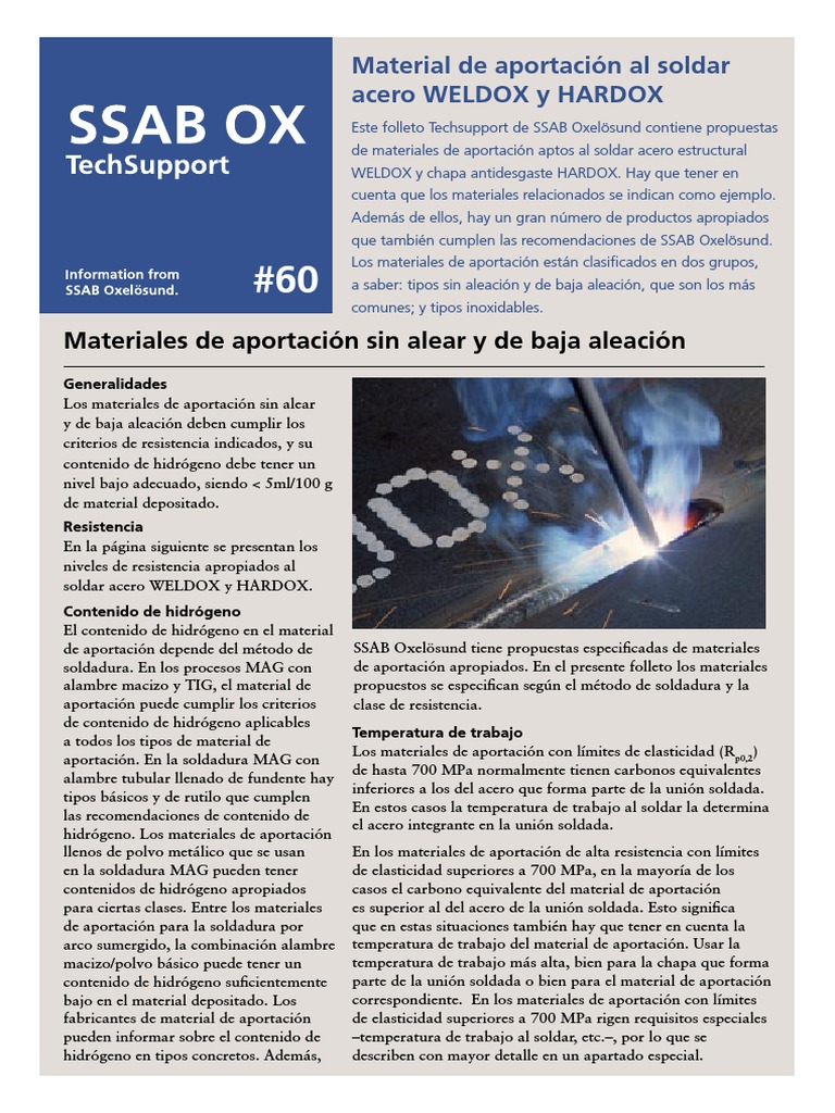 060 TS SSAB Plate Consumables For The Welding of Weldox and Hardox ...