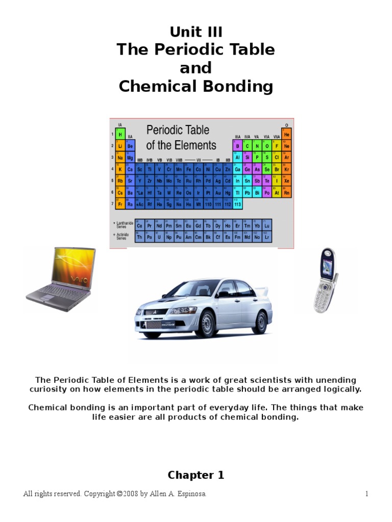 The Periodic Table and Chemical Bonding | Download Free PDF | Ion ...