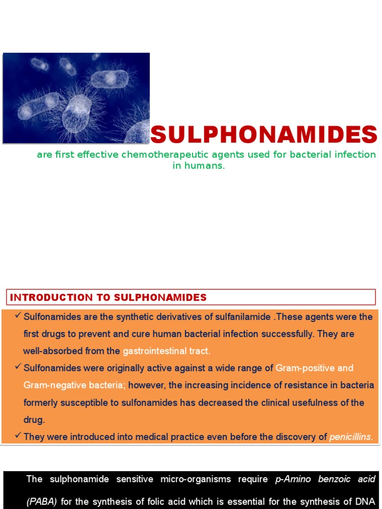 Sulpha Drugs | PDF | Chemical Compounds | Chemical Substances