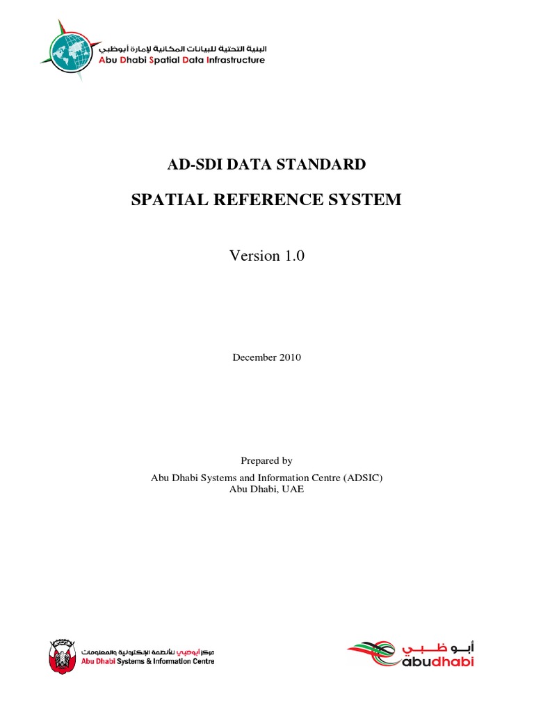 Sdi Data Standard Spatial Reference System, Property PDF | PDF | Latitude | Geodesy