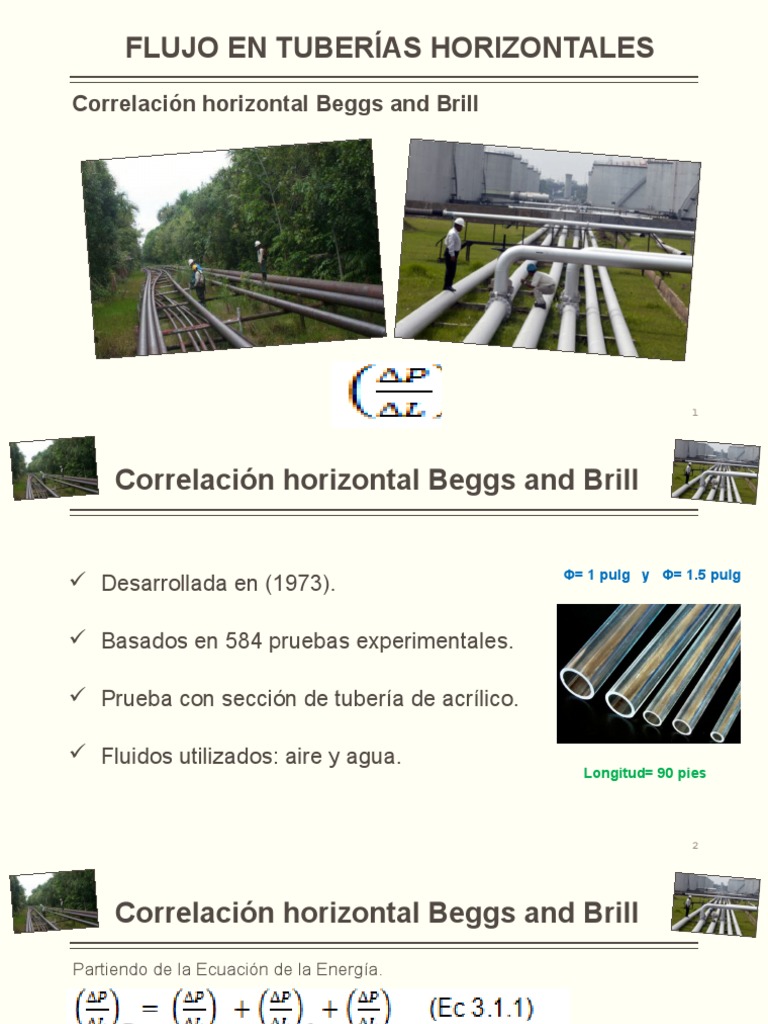 Horizontal Beggs Brill | Descargar gratis PDF | Líquidos | Fases de la materia