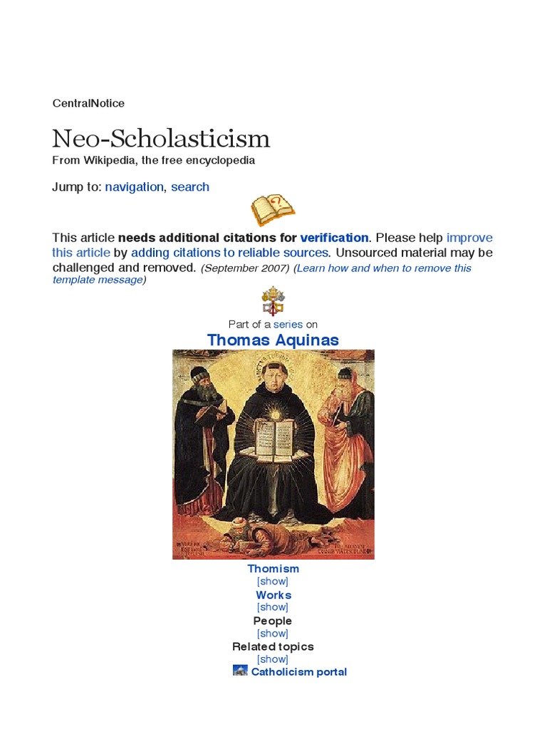 Neo Thomism | Thomism | Catholic Theology And Doctrine