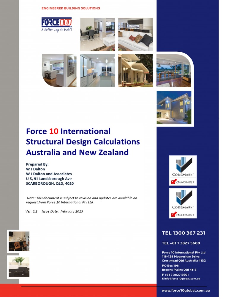 f10 05 Structural Design Calculations Manual Ver 3.2 | PDF | Structural ...