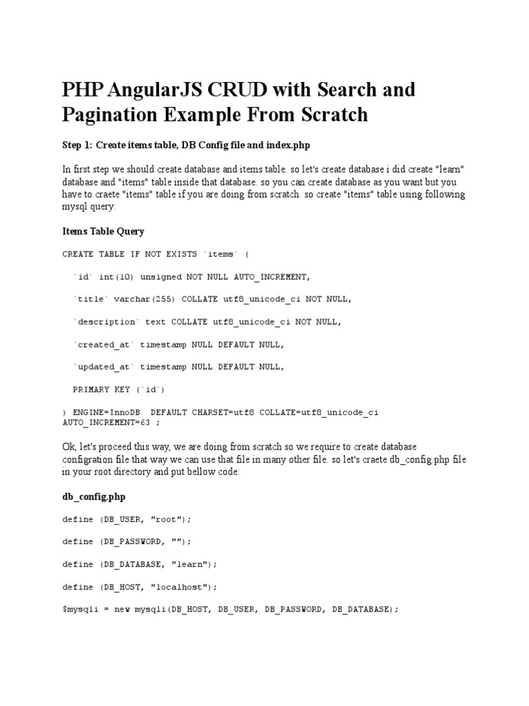 Php Angularjs Crud With Search And Pagination Example From Scratch Pdf Data Management 6742