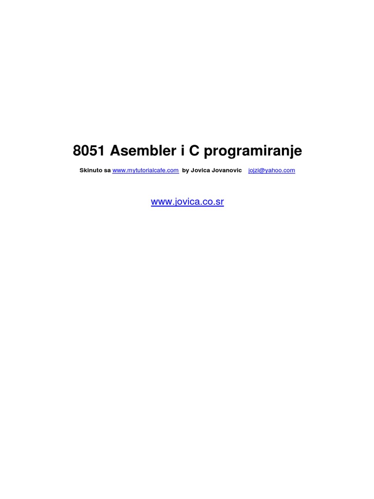 8051 Asembler I C Programiranje PDF | PDF | Random Access Memory ...