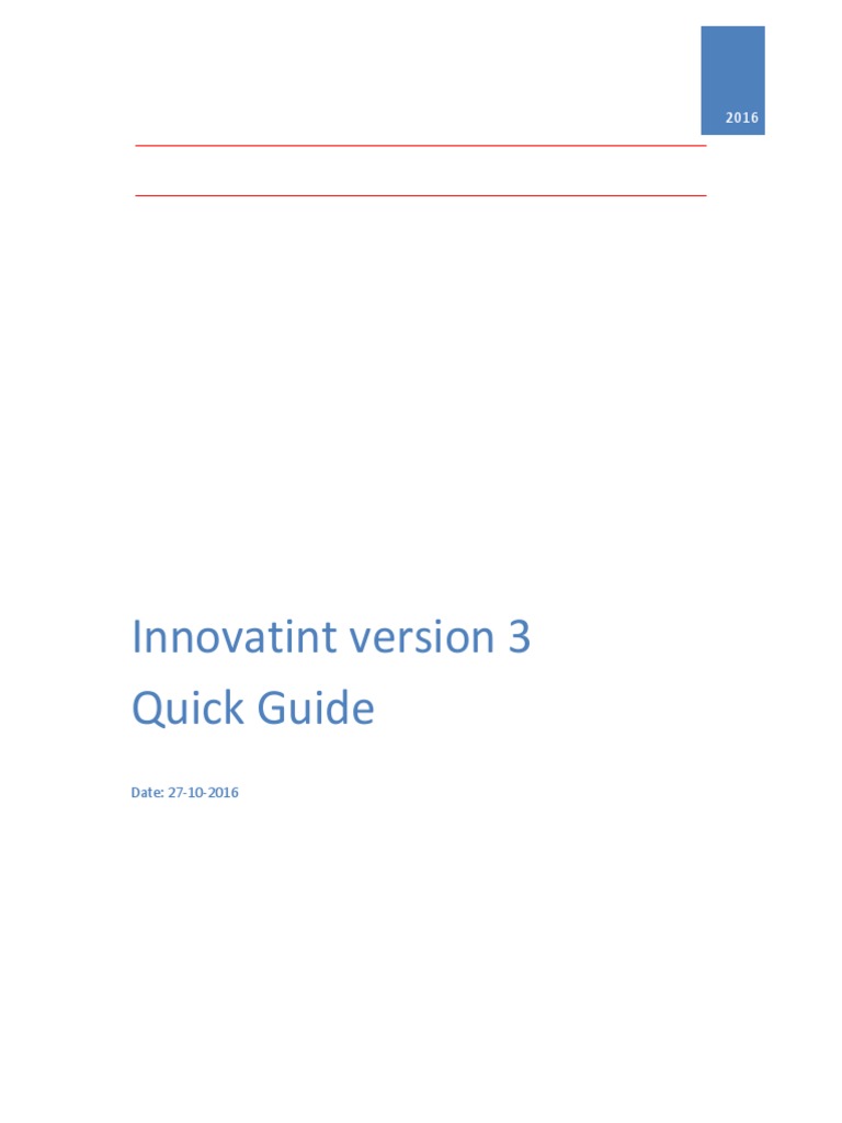 Innovatint Version 3 Quick Guide v1 20161128 PDF | PDF | Computing ...