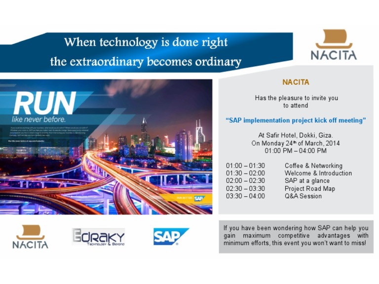 Nacita: "SAP Implementation Project Kick Off Meeting" | PDF