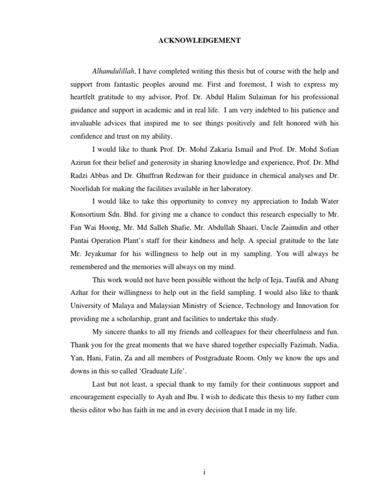 Alhamdulillah, I Have Completed Writing This Thesis But of Course With ...