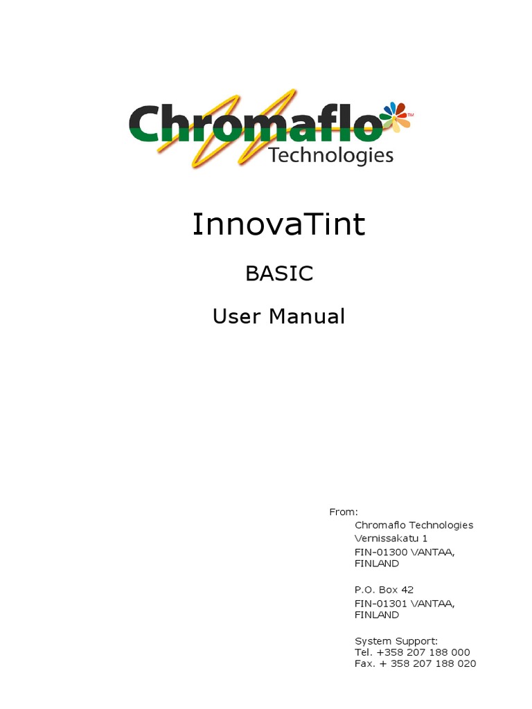 Innovatint Basic Manual | PDF | Tab (Gui) | Button (Computing)