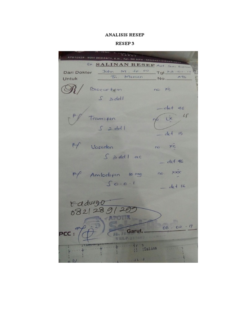 Analisis Resep 3 Fix | PDF