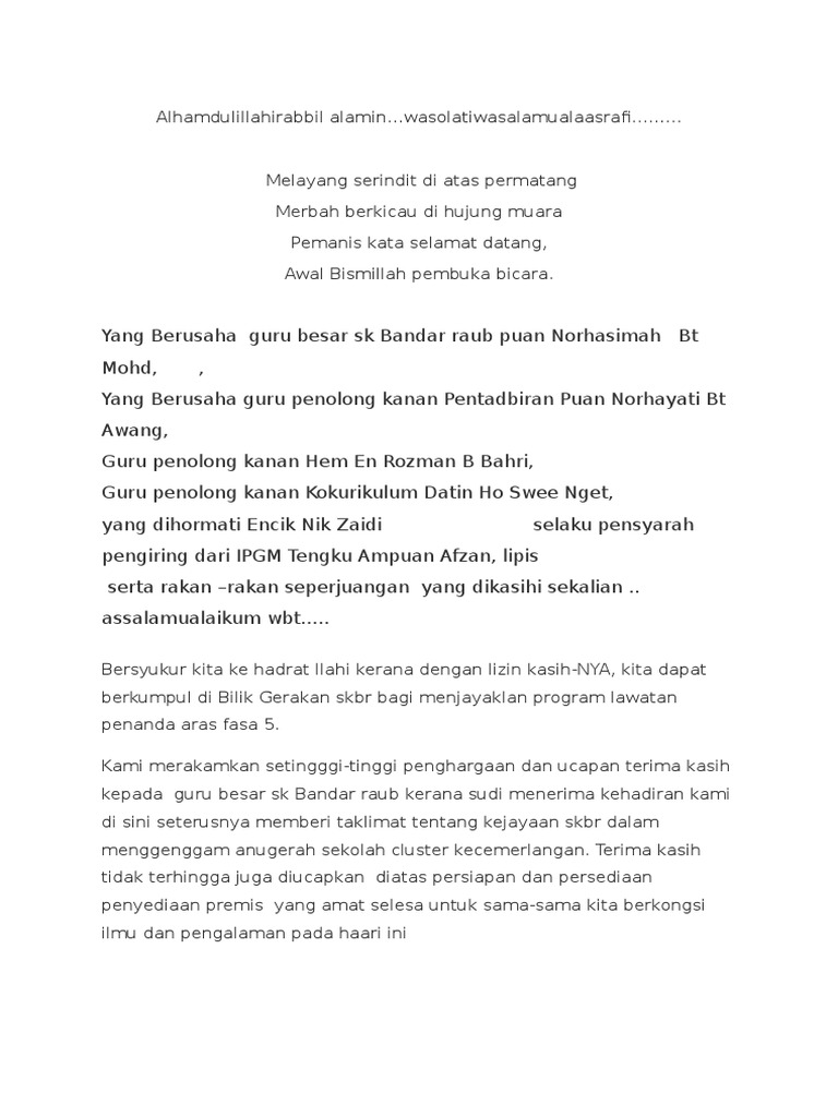 Teks Ucapan PPD | PDF