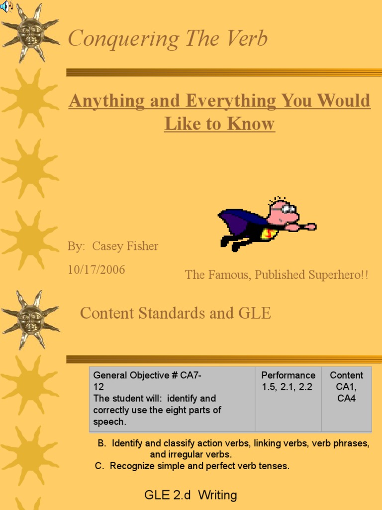 Conquering The Verb: Anything and Everything You Would Like To Know ...