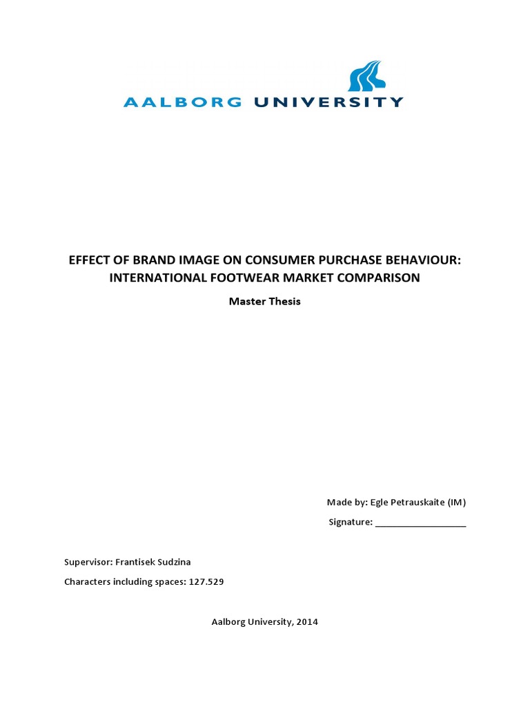 Master Thesis Egle Petrauskaite | PDF | Consumer Behaviour | Brand