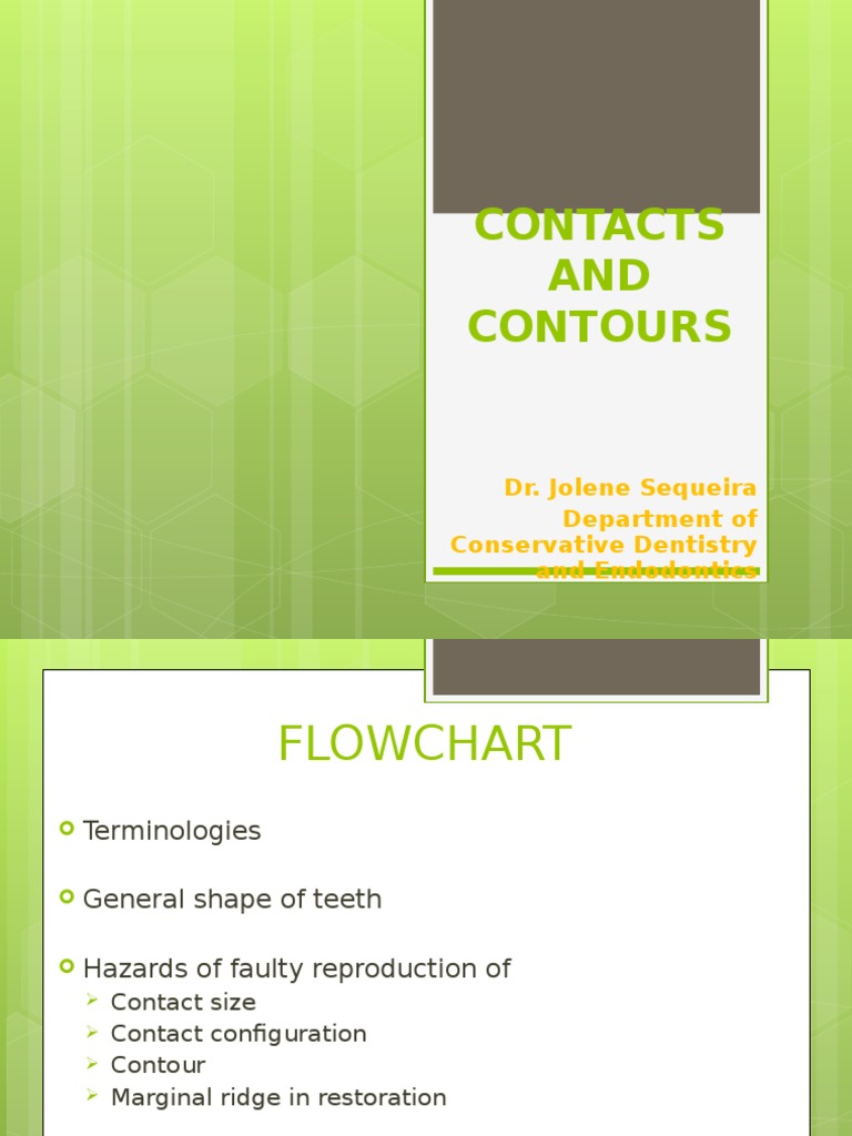 Contacts and Contours | PDF | Dentistry Branches | Dentistry